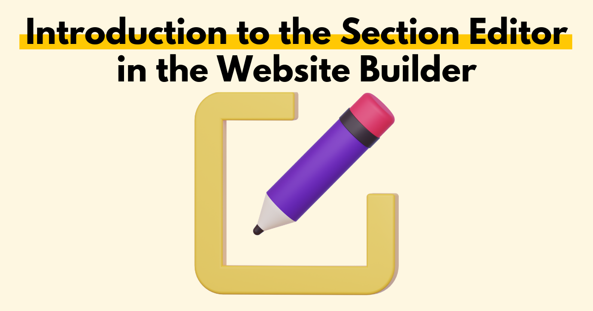 Introduction to the Section Editor in the Website Builder – PageWheel
