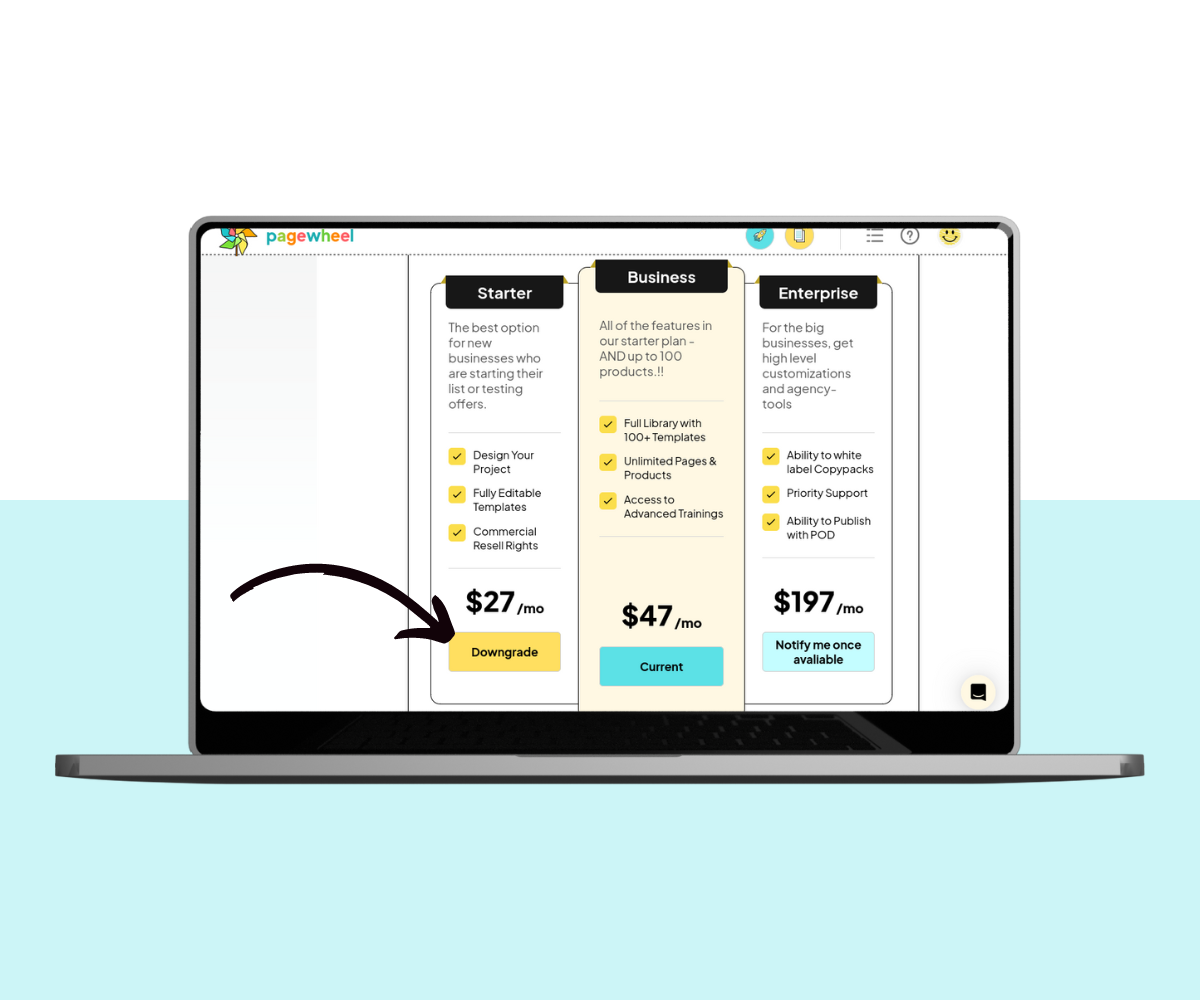 How to Change Your Pagewheel Subscription Plan – PageWheel