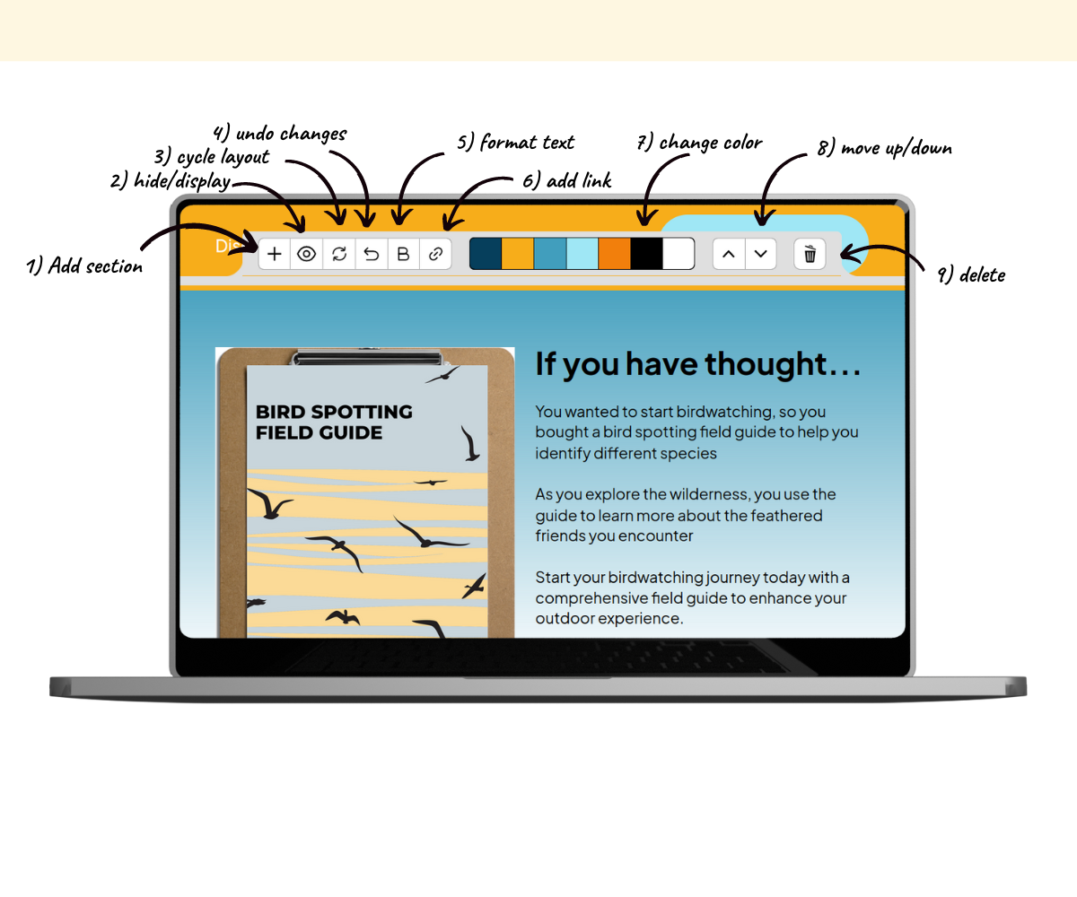 Introduction to the Section Editor in the Website Builder – PageWheel
